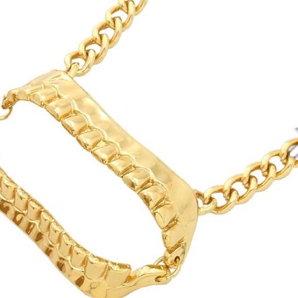 Think Vintage Online | Jewelry | Guard Ya Grill Gold Chain Necklace Nwt ...